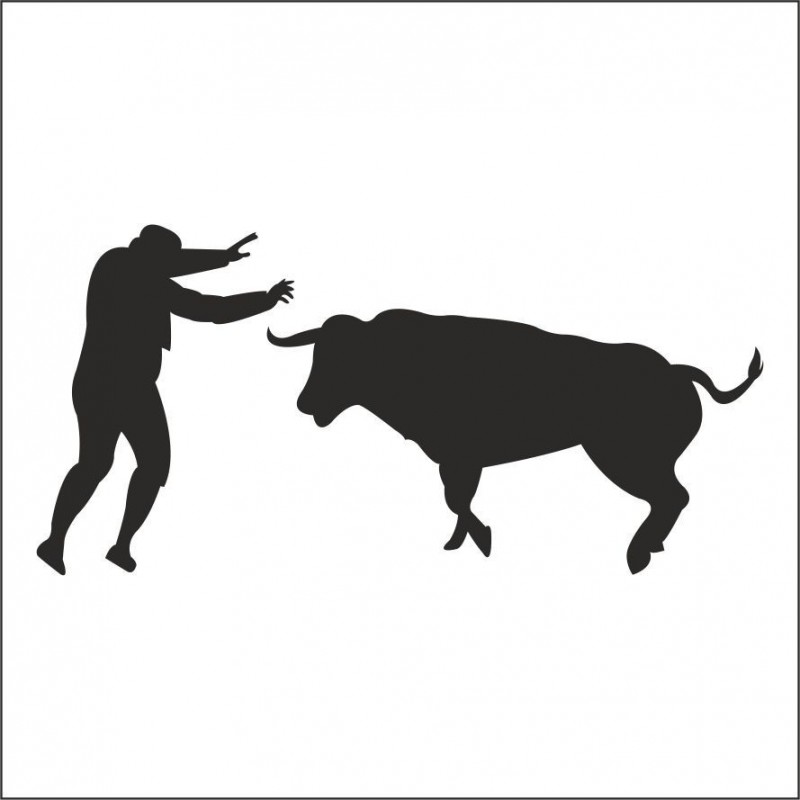 Pegatina Toro y Recortador