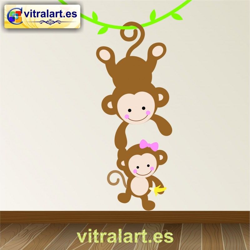 Vinilo infantil Monitos