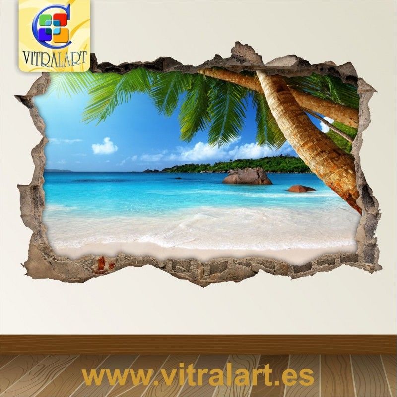 Vinilo Roto 3D Playa